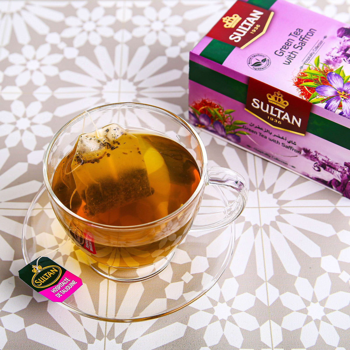 Green Tea with Saffron - 20 Tea Bags – Sultan Tea